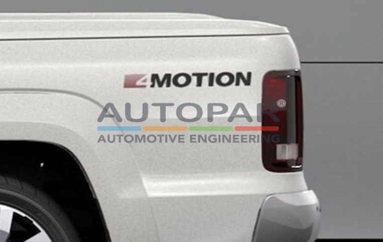 VW Amarok 4MOTION belettering sticker dun